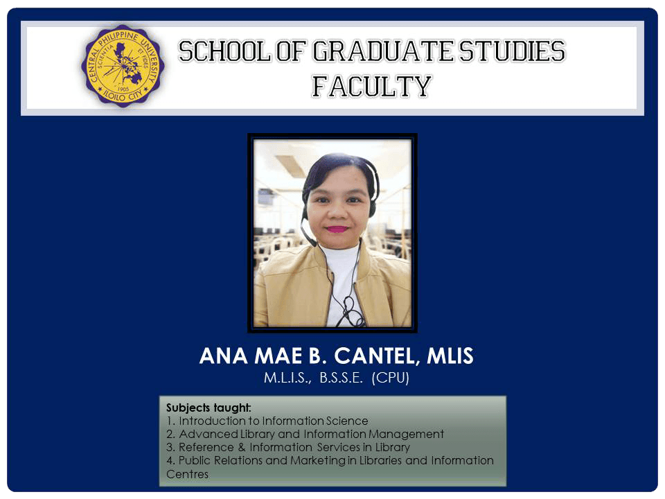 Faculty – Master of Library and Information Science – School of ...